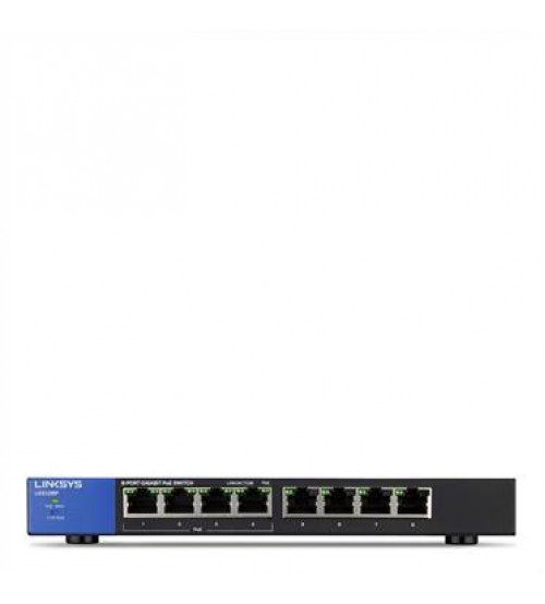 LINKSYS LGS108P 8-PORT DESKTOP BUSINESS GIGABIT POE SWITCH