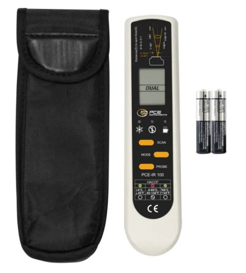 PCE-IR 100: Foldable Infrared Probe Thermometer with HACCP System (IR ...