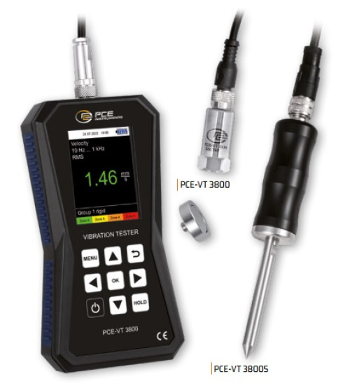 PCE-VT 3800/ PCE-VT 3800S: Vibration Meter/ Data Logger