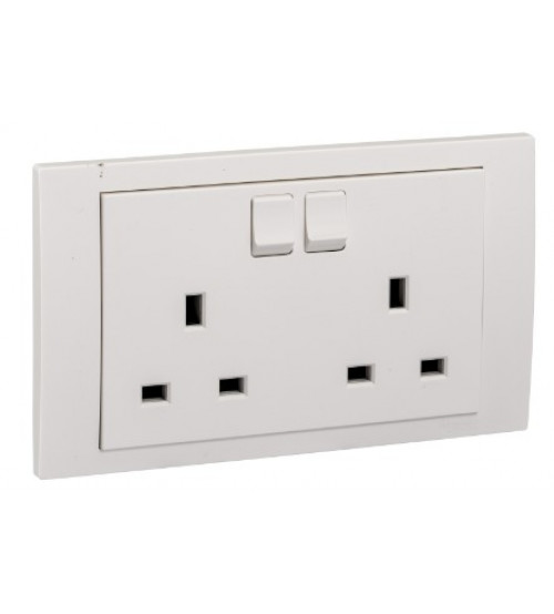 2G 13A DP Switched Socket Small Dolly, WE